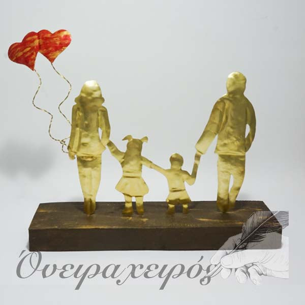 Δώρο επετείου Διακοσμητικό οικογένεια Μαμά - Μπαμπάς και 2 παιδάκια ΟΖ ...